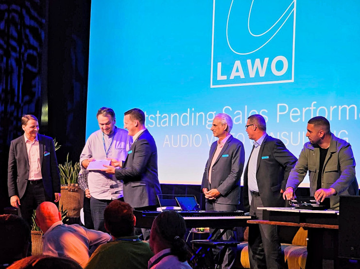 Outstanding Sales Performance Award 2023 presented to AVC Group by Lawo ...